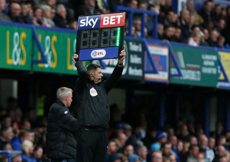 Fourth Official Holds Subs Board Show Editorial Stock Photo - Stock ...