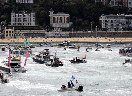 Pleasure Boats San Sebastian Bay Attend Editorial Stock Photo - Stock ...