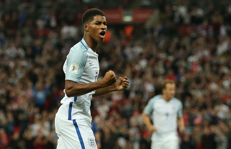 Marcus Rashford England Celebrates Scoring His Editorial Stock Photo ...