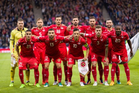 Malta Team Line Before Kickoff Editorial Stock Photo - Stock Image ...