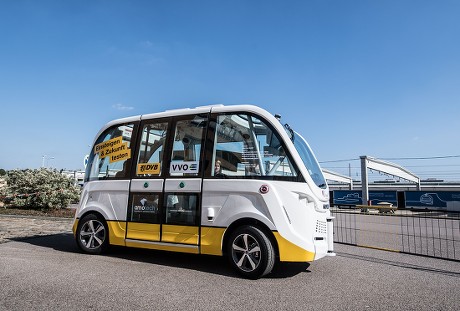 Autonomous Electric Driving Minibus Type Navya Editorial Stock Photo ...