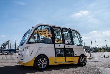 Autonomous Electric Driving Minibus Type Navya Editorial Stock Photo ...