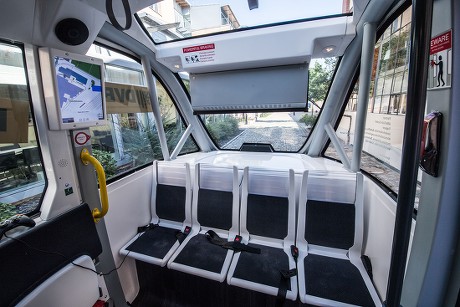 Interior Autonomous Electric Driving Minibus Type Editorial Stock Photo ...