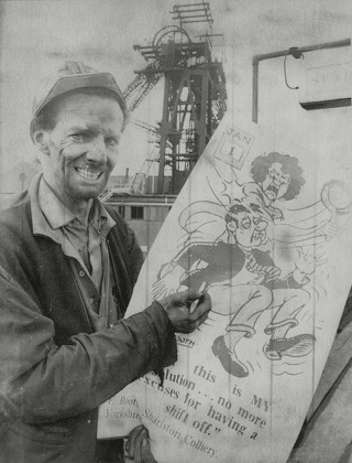 Eric Booth Cartoonist Coalminer Sharlston Colliery Editorial Stock ...