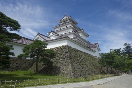 Full View Aizuwakamatsu Castle Aizuwakamatsu City Editorial Stock Photo ...