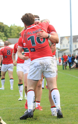 Daniel Pullinger Plymouth Albion Celebrates Try Editorial Stock Photo ...