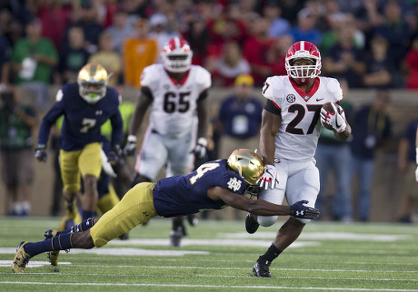 Georgia Running Back Nick Chubb 27 Editorial Stock Photo - Stock Image ...