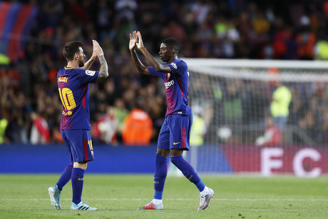 Lionel Messi Ousmane Dembele Barcelona Editorial Stock Photo - Stock ...