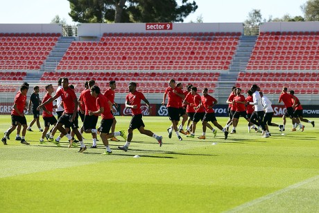 Benfica Players Warm During Their Teams Editorial Stock Photo - Stock ...