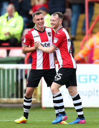 Jake Taylor Exeter City Right Celebrates Editorial Stock Photo - Stock ...