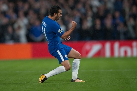 Pedro Rodriguez Chelsea Celebrates His Goal Editorial Stock Photo ...
