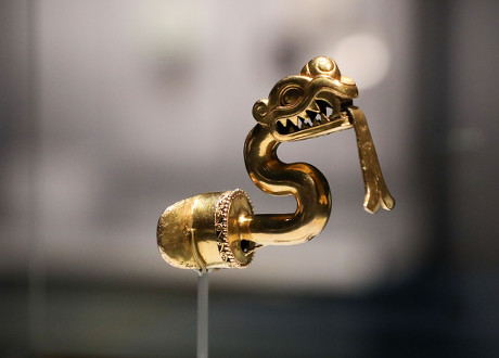Serpent Labret Articulated Tongue Gold Aztec Editorial Stock Photo ...