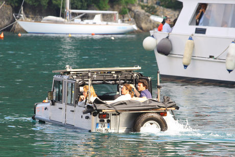Amphibious Jeep Seen Sea Around Portofino Editorial Stock Photo - Stock ...