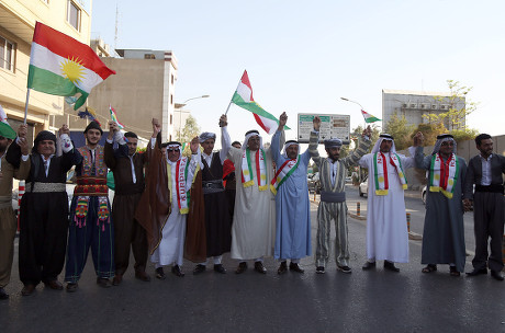 20 Thousands march in support of independence referendum in Erbil, Iraq ...