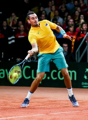 Australian Tennis Player Nick Kyrgios Action Editorial Stock Photo ...