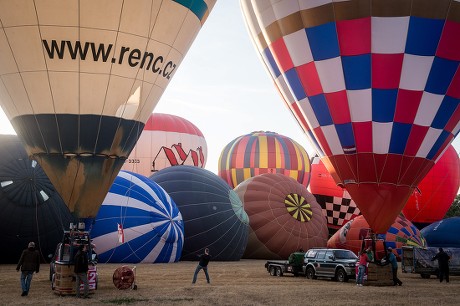 Hotair Balloon Prepared Launch Compete One Editorial Stock Photo ...