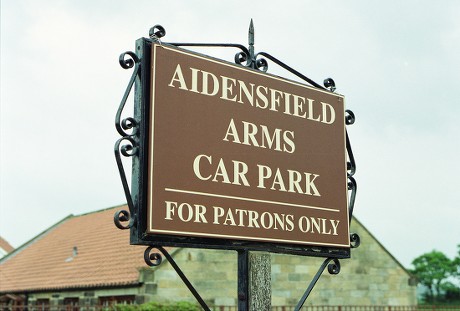 Aidensfield Arms Pub Car Park Sign Editorial Stock Photo - Stock Image ...