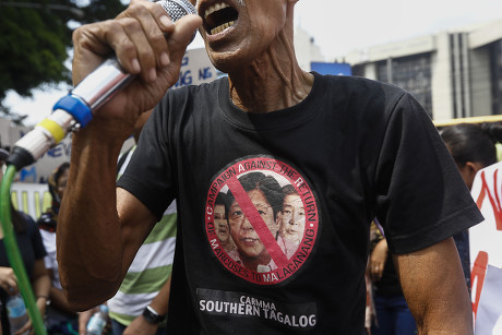 Filipino Protester Wears Antimarcos Family Tshirt Editorial Stock Photo ...