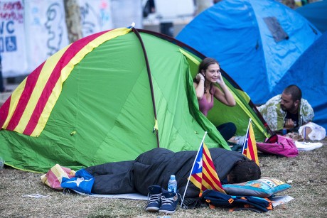 Woman Tent Protesters Sleep On Open Editorial Stock Photo - Stock Image ...