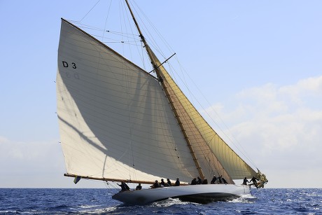 Race Classic Sailing Yachts During Monaco Editorial Stock Photo - Stock ...