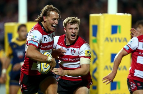 Billy Twelvetrees Gloucester Rugby Celebrates Teammates Editorial Stock ...