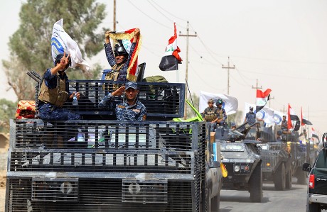 Iraqi Soldiers Carry Iraqi National Flag Editorial Stock Photo - Stock ...