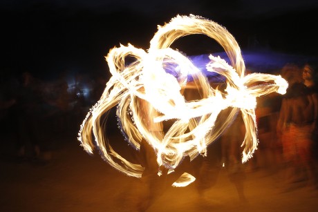 Fire Artist Entertains Crowd Annual Earthdance Editorial Stock Photo ...