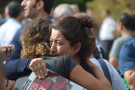 Grieved Women Hug Each Other Group Editorial Stock Photo - Stock Image ...