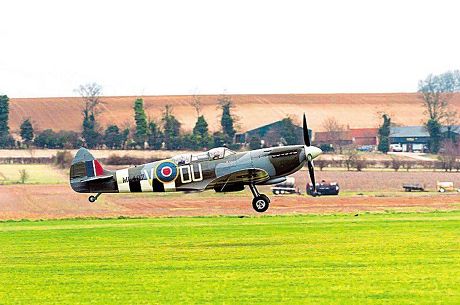 Caroline Grace Twinseat Spitfire Takes Sky Editorial Stock Photo ...