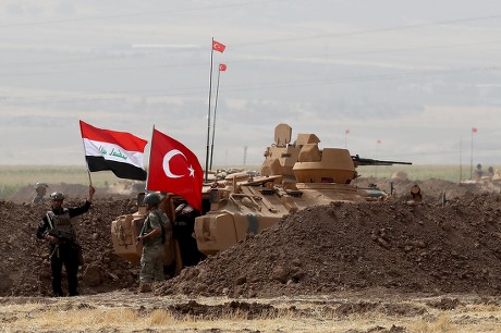 Turkish Iraqi Soldiers Hold Their Countries Editorial Stock Photo ...