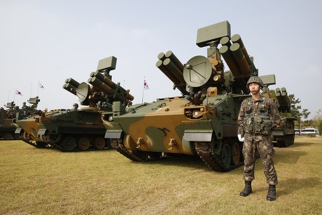 South Koreas Shortrange Selfpropelled Surfacetoair Missile Editorial ...