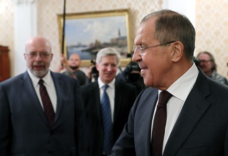 Russian Foreign Minister Sergei Lavrov R Editorial Stock Photo - Stock ...