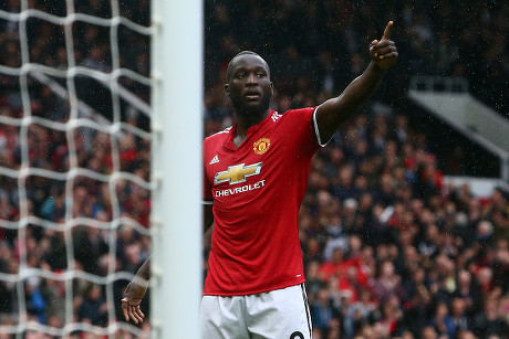 Romelu Lukaku Manchester United Celebrates Scoring Editorial Stock ...