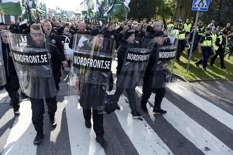 Neonazi Nordic Resistance Movement Demonstration Gothenburg Editorial ...