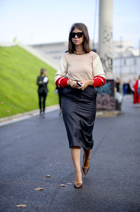 Natasha Goldenberg Haider Ackermann Street Style Editorial Stock Photo ...