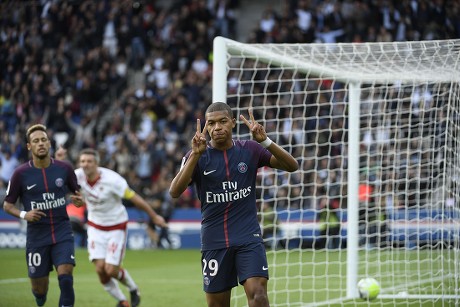 Kylian Mbappe Celebrate After Goal Editorial Stock Photo - Stock Image ...