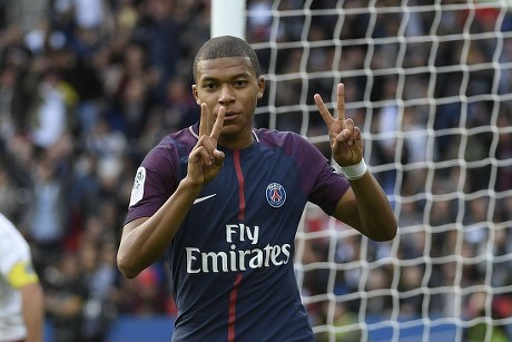 Kylian Mbappe Celebrate After Goal Editorial Stock Photo - Stock Image ...
