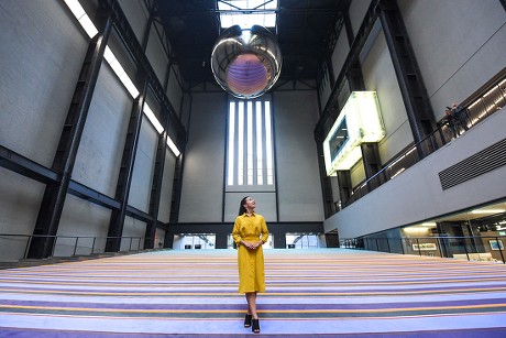 Woman Looks Giant Pendulum That Forms Editorial Stock Photo - Stock ...