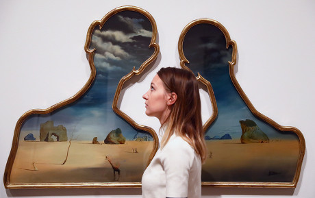 Gallery Assistant Poses Spanish Artist Salvador Editorial Stock Photo ...