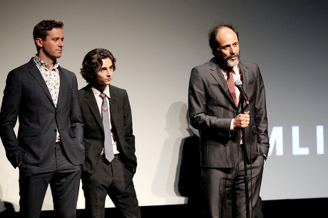 Timothee Chalamet Armie Hammer Luca Guadagnino Editorial Stock Photo - Stock Image | Shutterstock