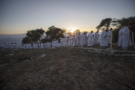Members Ancient Samaritan Community Stand Sunrise Editorial Stock Photo ...