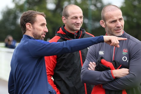 Gareth Southgate Chats England Rugby Coaches Editorial Stock Photo ...