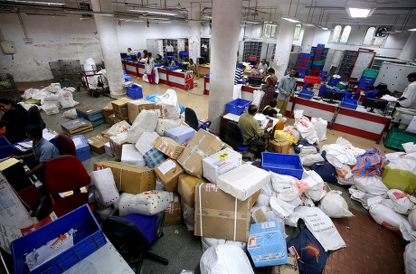 Indian Postal Employees Sort Mail Packages Editorial Stock Photo ...