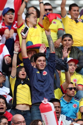 Colombian Fans Cheer Their Team During Editorial Stock Photo - Stock ...