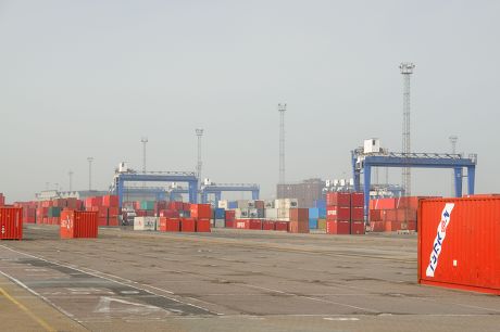 Very Few Sea Containers Empty Dockyard Editorial Stock Photo - Stock ...