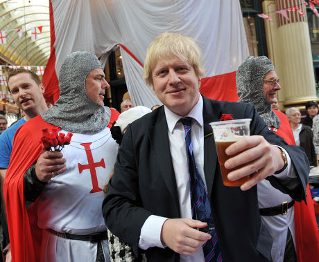 London Mayor Boris Johnson Holding Pint Editorial Stock Photo - Stock ...