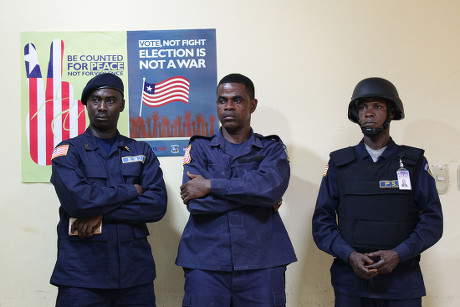 Liberian National Police Lnp Officers Stand Editorial Stock Photo ...