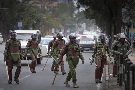 Riot Police Officers Patrol After Dispersing Editorial Stock Photo ...