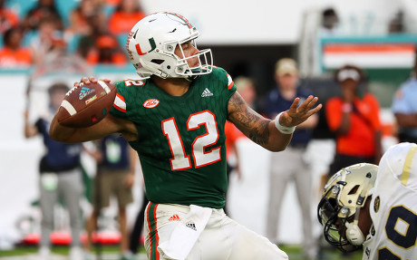 Miami Hurricanes Quarterback Malik Rosier 12 Editorial Stock Photo ...