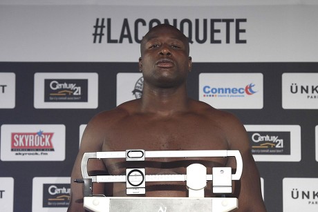 Tony Yoka v Jonathan Rice, La Conquete Boxing match, weigh in, Paris ...